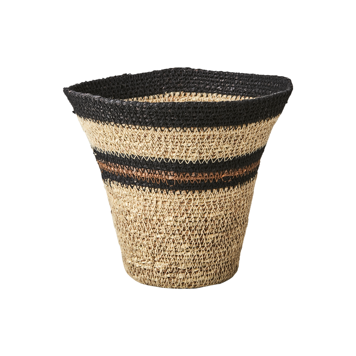 MADIBA Basket, set of 3, Natural/black/brown | Affari of Sweden