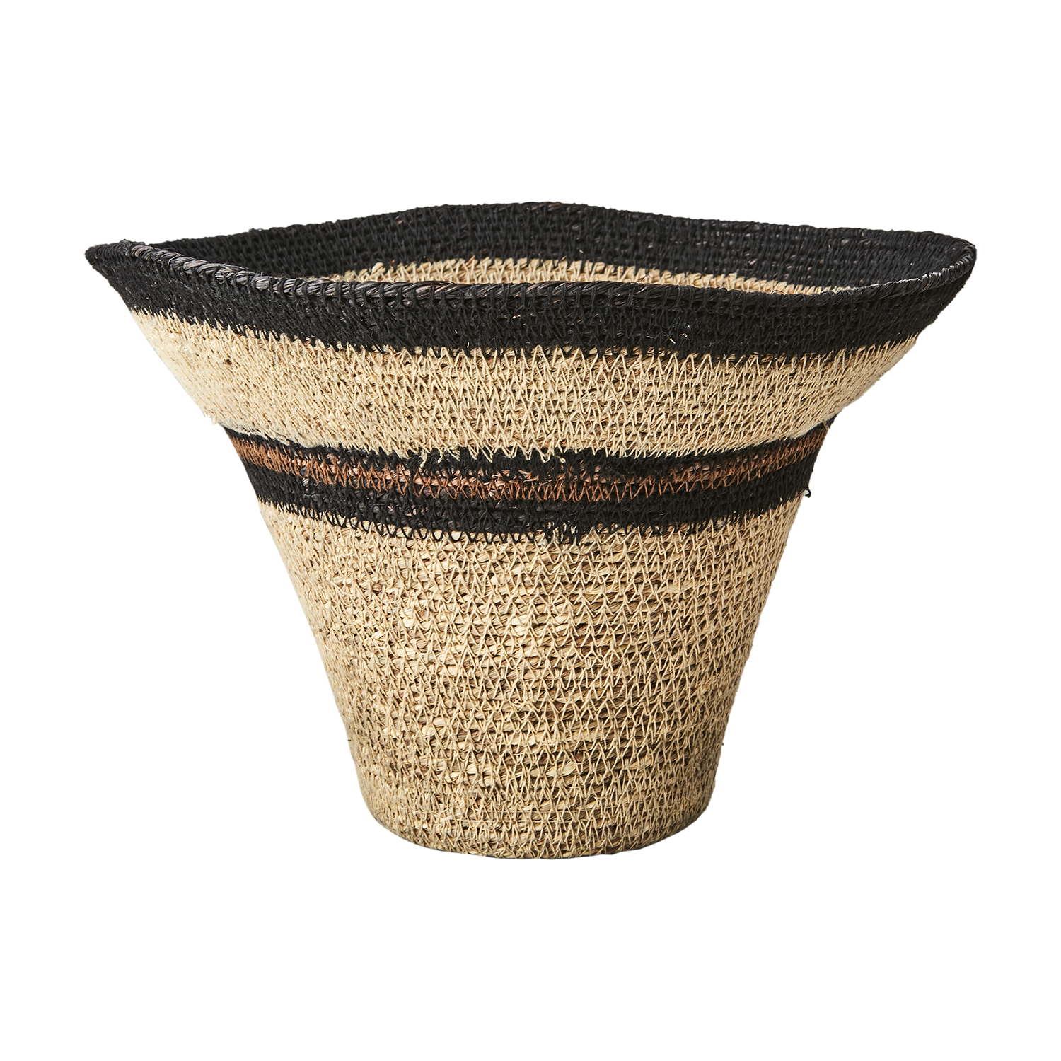 MADIBA Basket, set of 3, Natural/black/brown | Affari of Sweden
