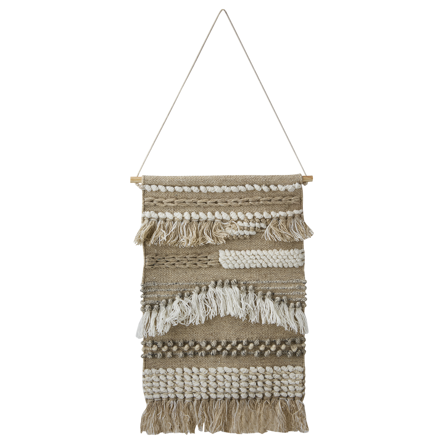 MINNA Väggdekoration, Beige/elfenben – Handgjord textil väggdekoration ...